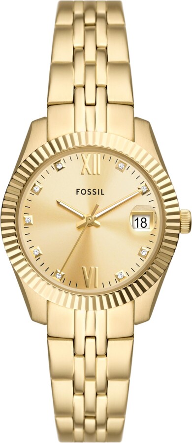 Fossil Women's Scarlette Mini Quartz Stainless Steel Three-Hand Watch ...