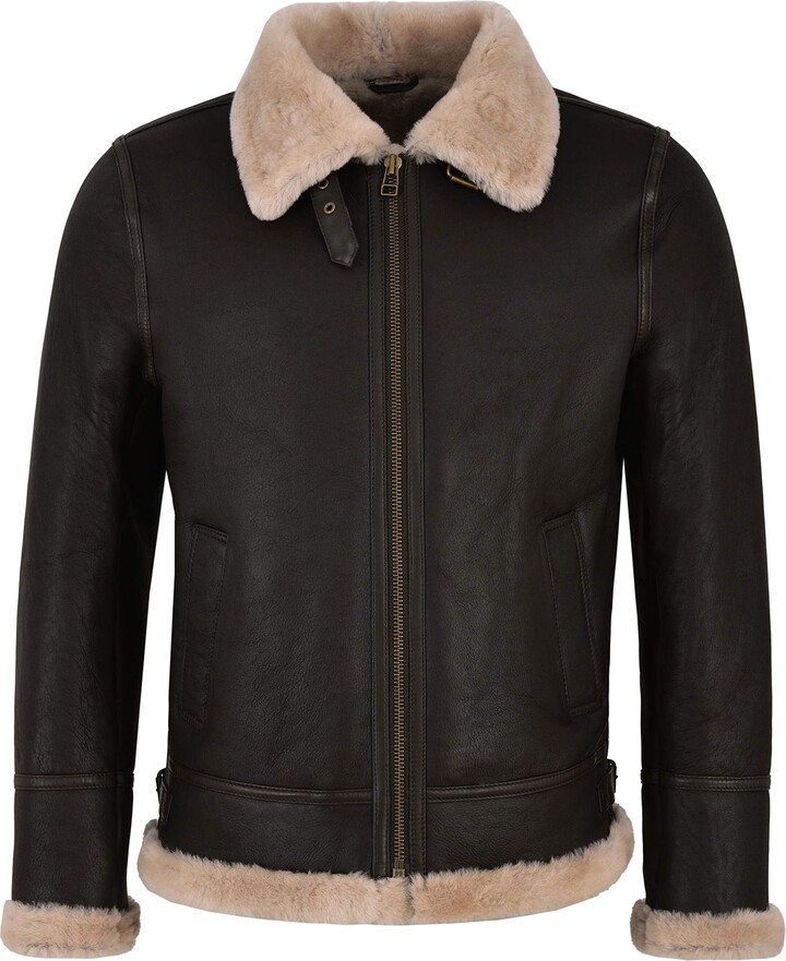 Smart Range Leather Men's B3 Sheepskin Jacket 100% Real Leather Flying ...