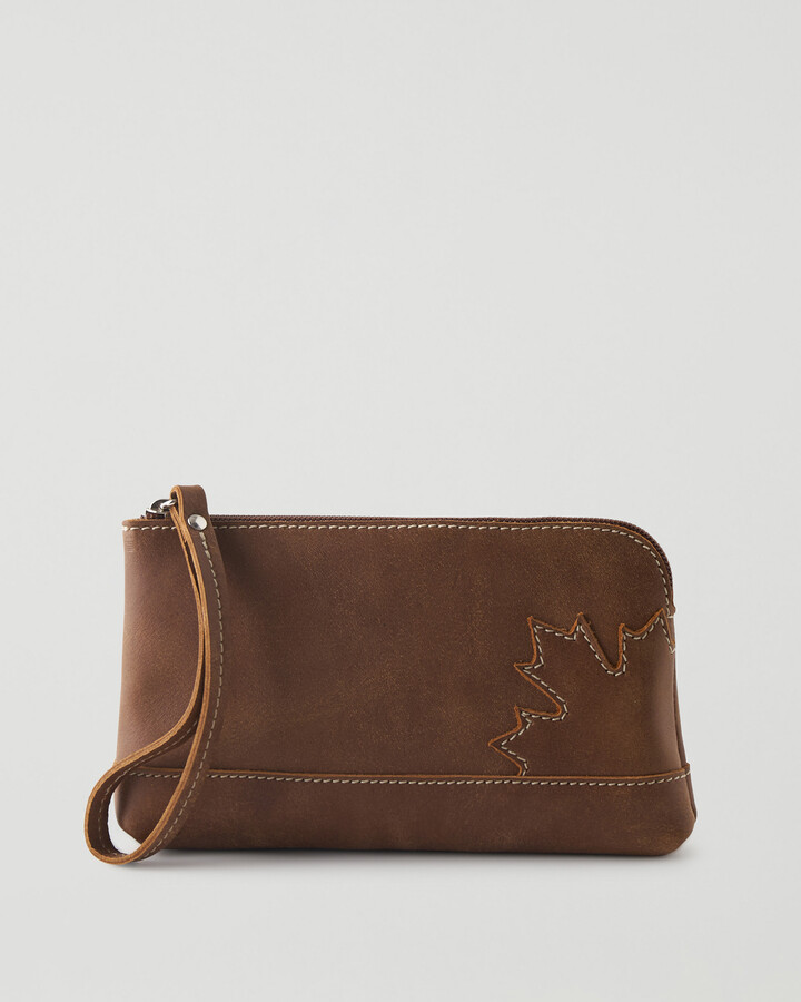 Roots Maple Leaf Zip Pouch Tribe - ShopStyle Wallets & Card Holders