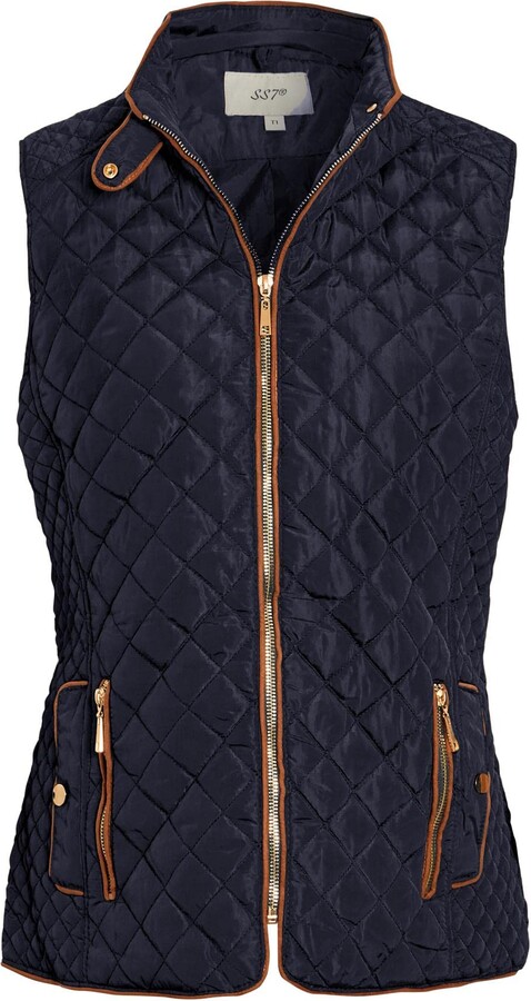 SS7 Womens Gilet Quilted Bodywarmer Jacket Navy - ShopStyle