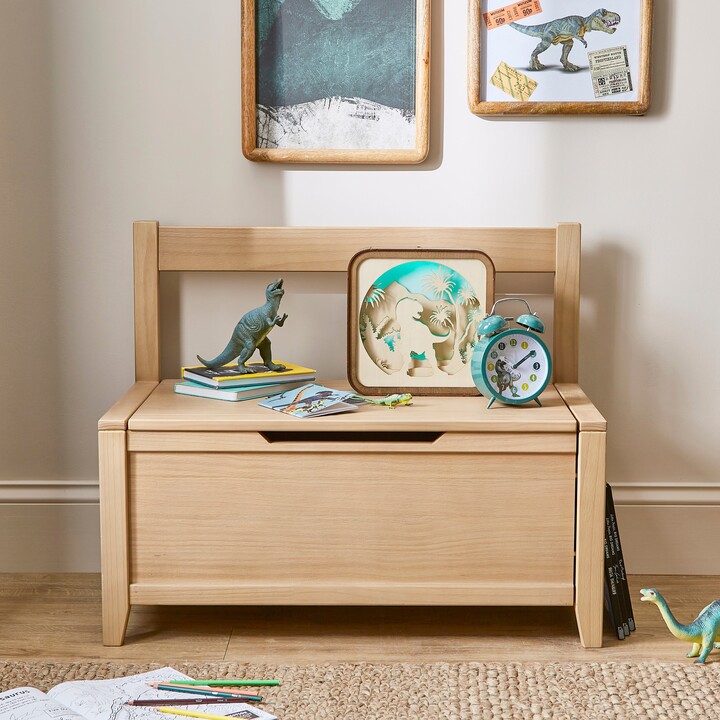 Natural History Museum Kids Pine Storage Bench Pine - ShopStyle