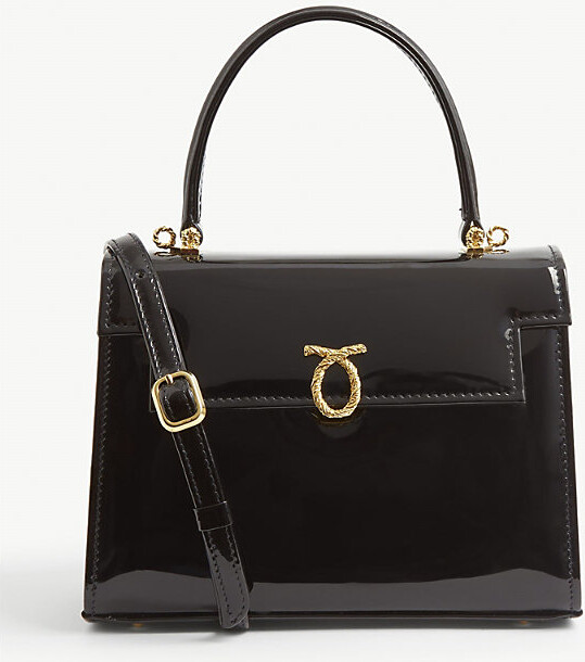 Launer Black Patent Judi Patent Leather Tote bag - ShopStyle