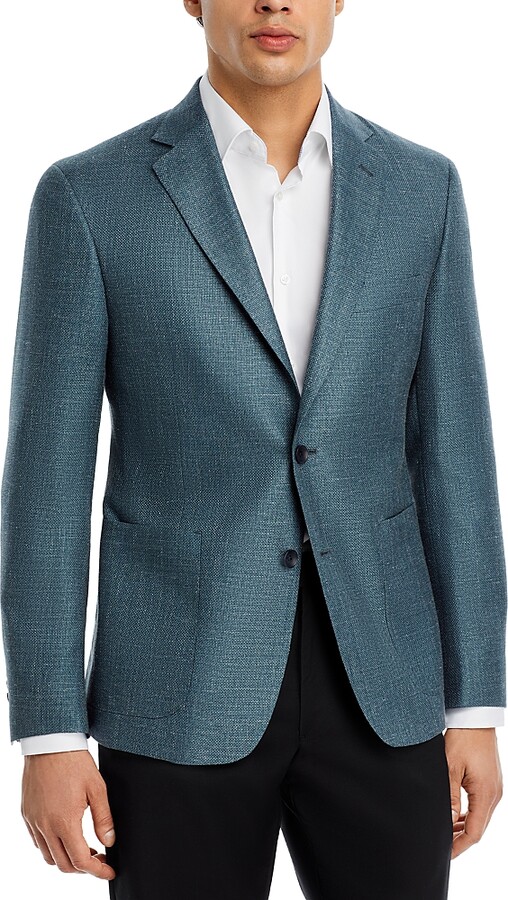 The Men's Store at Bloomingdale's Hopsack Unstructured Regular Fit ...