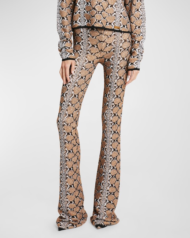 Balmain Python Knit Bootcut Pants - ShopStyle