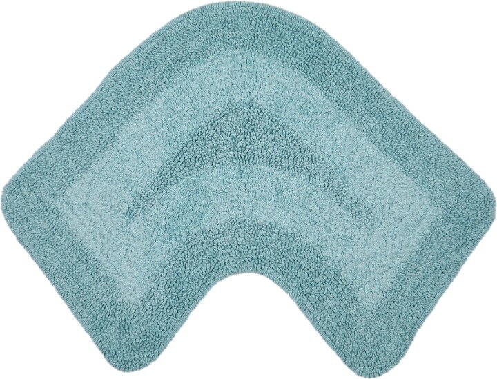 Dunelm Supersoft Duck Egg L Shape Bath Mat Duck Egg (Blue) - ShopStyle