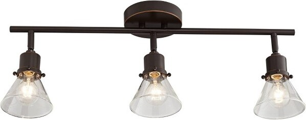 Pro Track Leila 3-Head Ceiling or Wall Track Light Fixture Kit ...