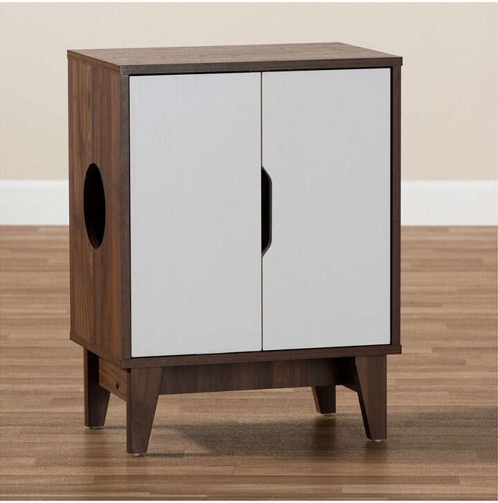 Design Studios Romy Mid-Century Modern Wood Cat Litter Box Cover House ...