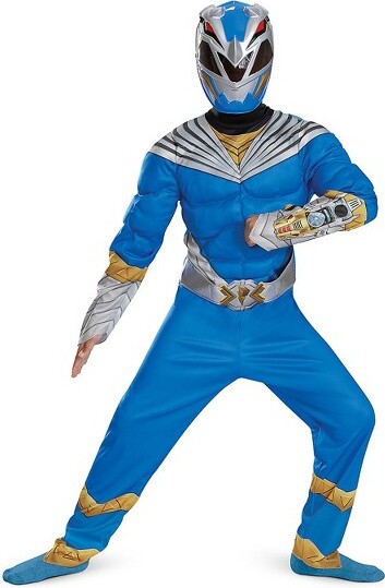Disguise Boys' Power Rangers Cosmic Fury Blue Ranger Muscle Costume ...
