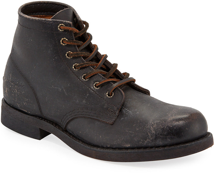 Frye Men's Prison Stone-Washed Leather Boots - ShopStyle