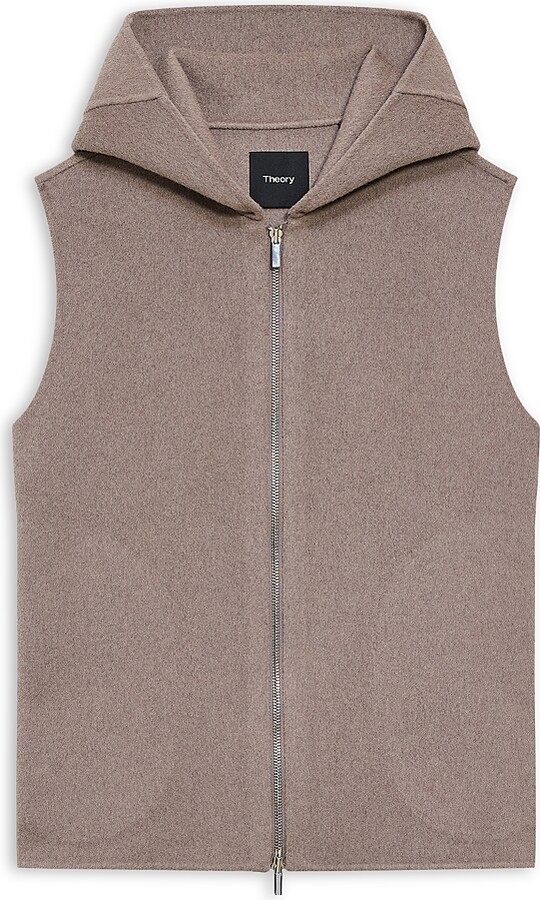 Theory Wool & Cashmere Hooded Vest - ShopStyle Jackets