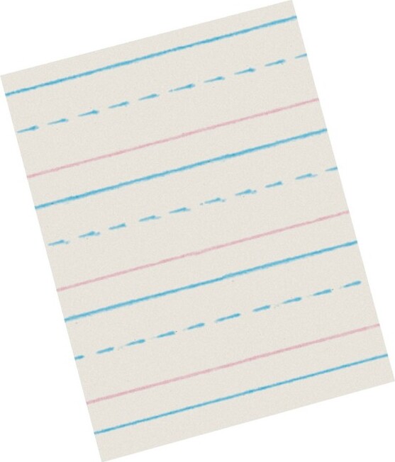 School Smart Zaner-Bloser Paper, 3/8 Inch Ruled, 8 x 10-1/2 Inches, 500 ...