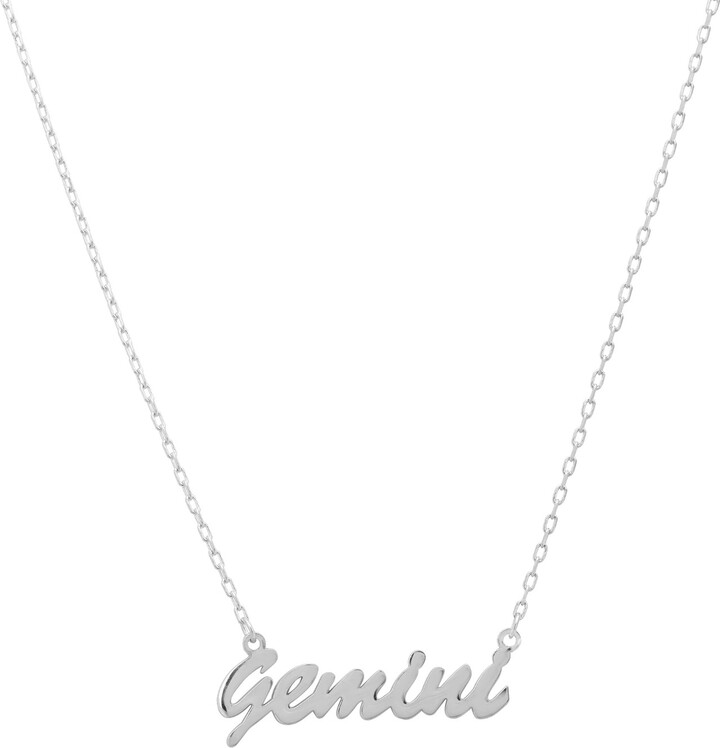 LATELITA - Zodiac Star Sign Name Necklace Silver Gemini - ShopStyle