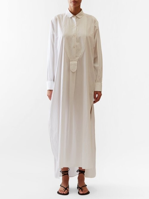 The Row Cosette Half-button Cotton Shirt Dress - ShopStyle