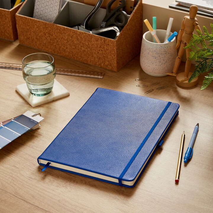 Waters & Noble Waters and Noble Premium A4 Faux Leather Notebook Royal ...