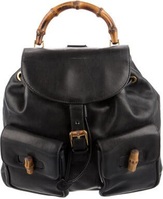 Gucci Leather Bamboo Backpack - ShopStyle