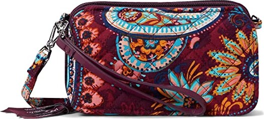 Vera Bradley Cotton All in One Crossbody Purse with RFID Protection ...