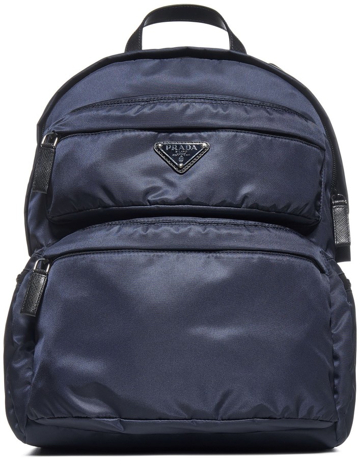 Prada Logo Backpack - ShopStyle