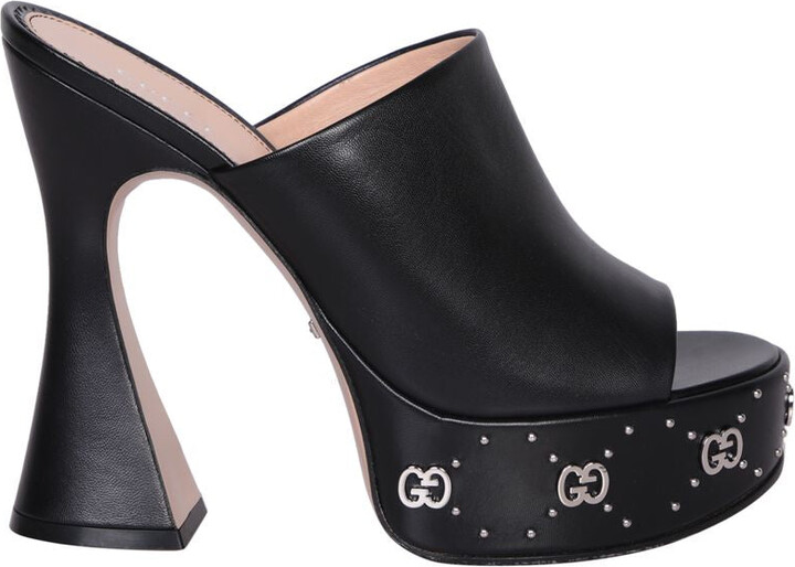 Gucci Janaya leather pumps - ShopStyle Platforms