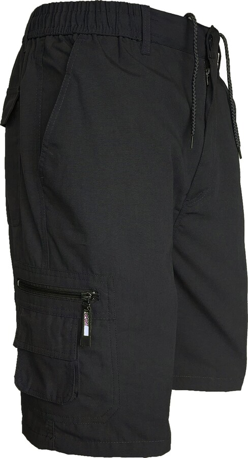 D PROJECT Mens Cargo Summer Shorts Cotton Plain Combat Pants Sizes M L ...