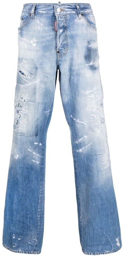 DSQUARED2 Distressed Bootcut Jeans - ShopStyle