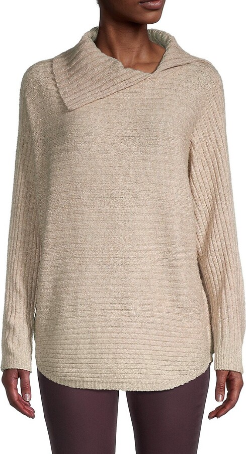 Max Studio Split-Turtleneck Tunic Sweater - ShopStyle