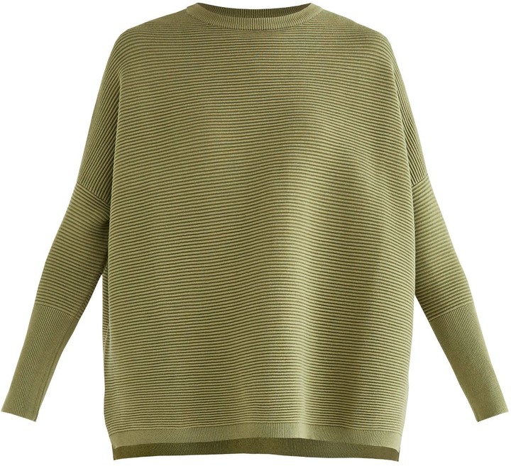Paisie Ribbed Jumper In Olive Green - ShopStyle Knitwear