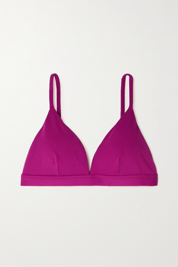 Skin The Audrey Triangle Bikini Top - Pink - ShopStyle Swimwear