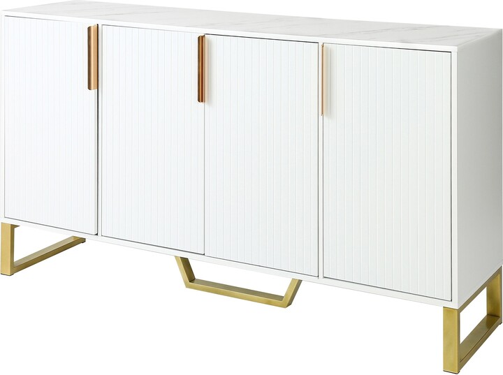 Modern sideboard with Four Doors, Metal handles & Legs - ShopStyle