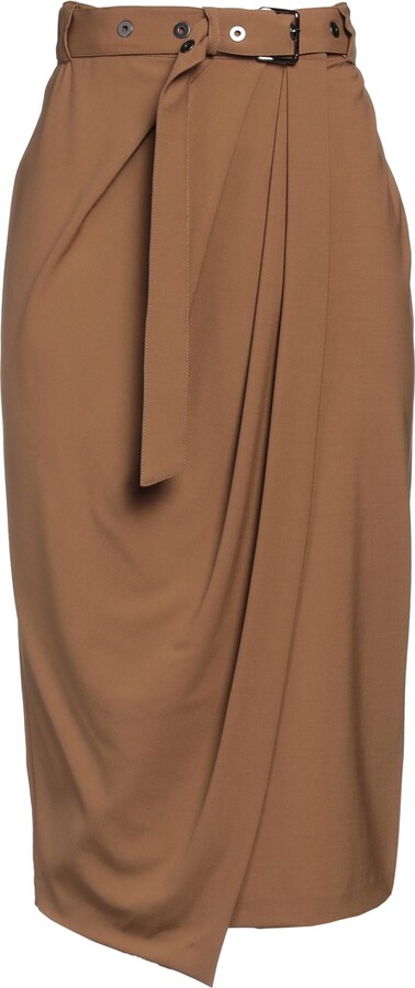 Brunello Cucinelli Midi Skirt Camel - ShopStyle