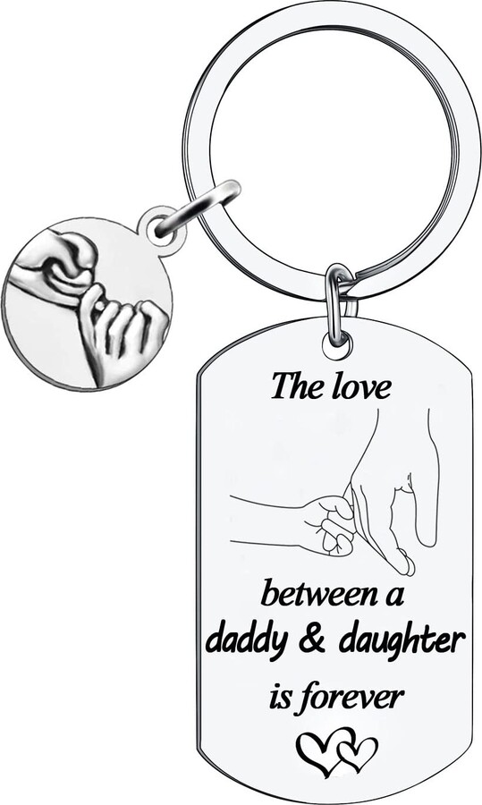 BESPMOSP Daddy Daughter Keyring Dad Key Ring Daddy Father's Day ...