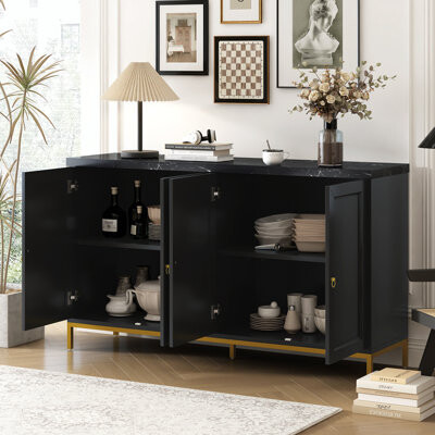 Mercer41 Azriella Modern Sideboard with Extra Large Storage Space ...