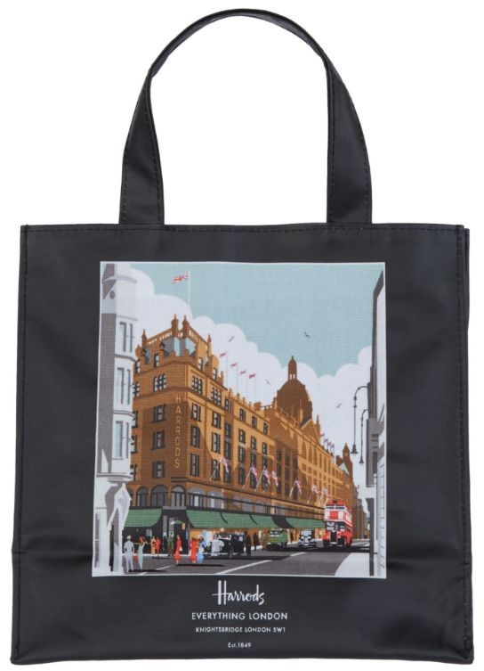 Harrods Small Vintage Poster Shopper Bag - ShopStyle