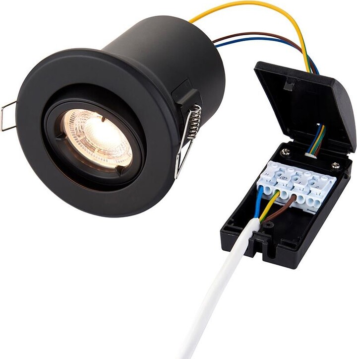 Netlighting ShieldPLUS Indoor Recessed Tilt Matt Black Paint ...