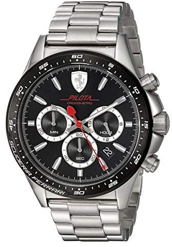 Scuderia Ferrari Men's Pilota Quartz Watch with Stainless-Steel Strap ...