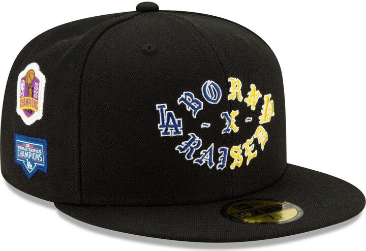 Men's New Era Born x Raised Black Los Angeles 2020 Dual Champions ...