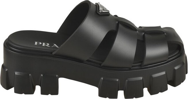 Prada Monolith Caged Mules - ShopStyle