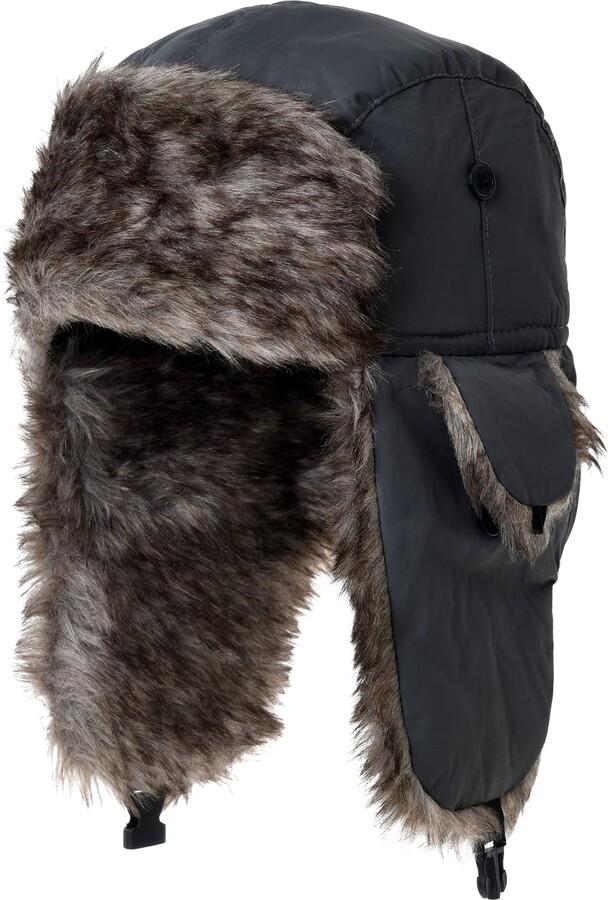 MarkMark Russian Ushanka Cap Winter Trapper Ear Flap Hats YZT0092 (Grey ...