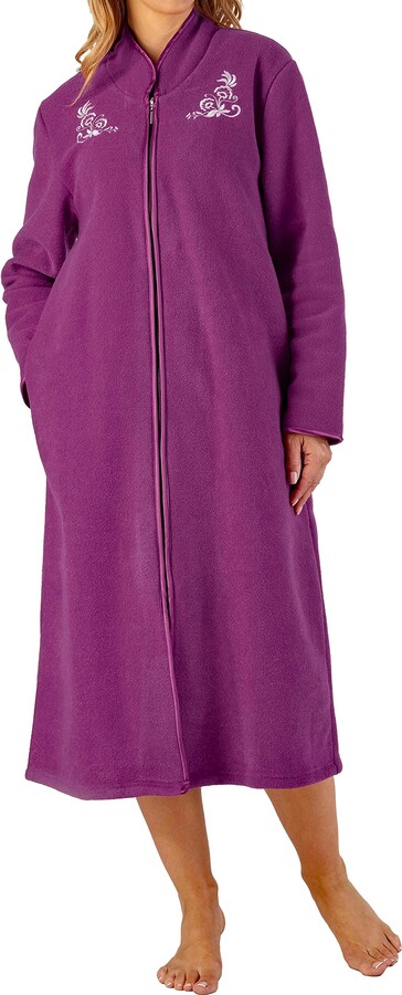 Slenderella Womens Ladies 45''/114cm Luxury Soft Boucle Purple Fleece ...