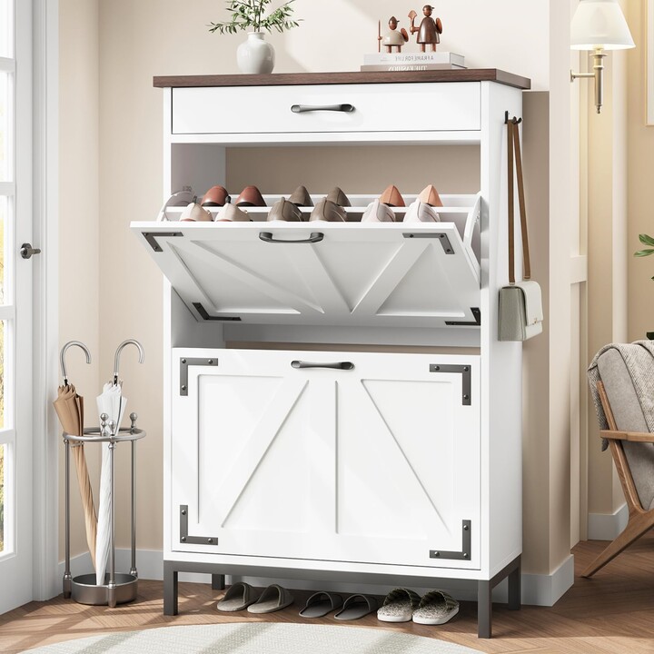 Jocoevol Shoe Cabinet Storage for Entryway Hidden Shoes Storage Cabinet ...