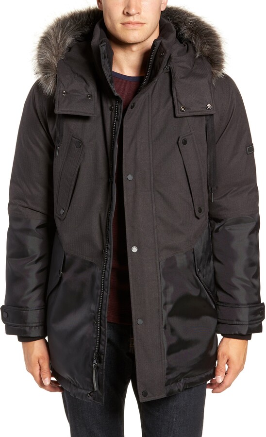 Andrew Marc Maxfield Faux Fur Trim Parka - ShopStyle Long Coats