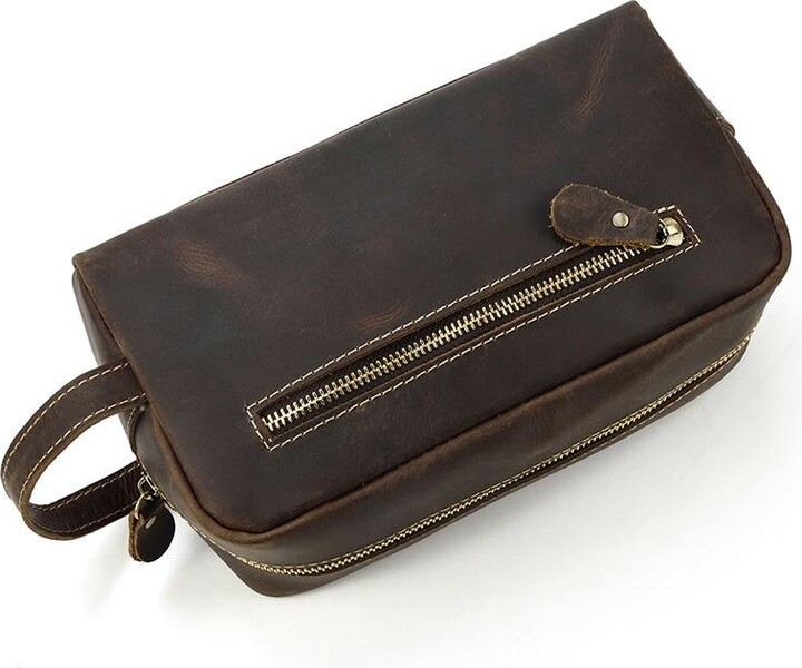 Steel Horse Leather The Wanderer Toiletry Bag | Genuine Leather ...