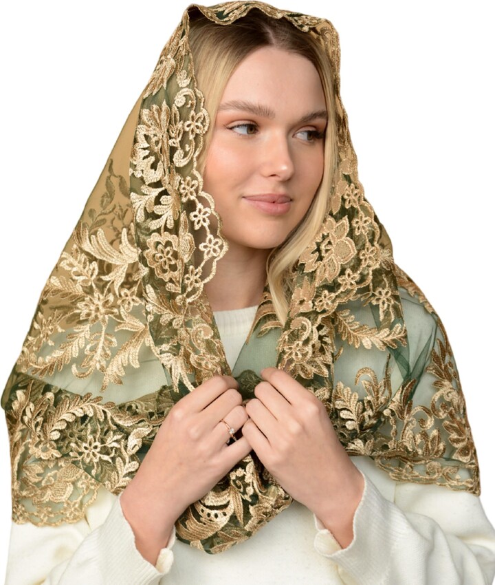 Maria Veils Catholic Mantilla Mass Infinity Veil Church Lace Veil ...