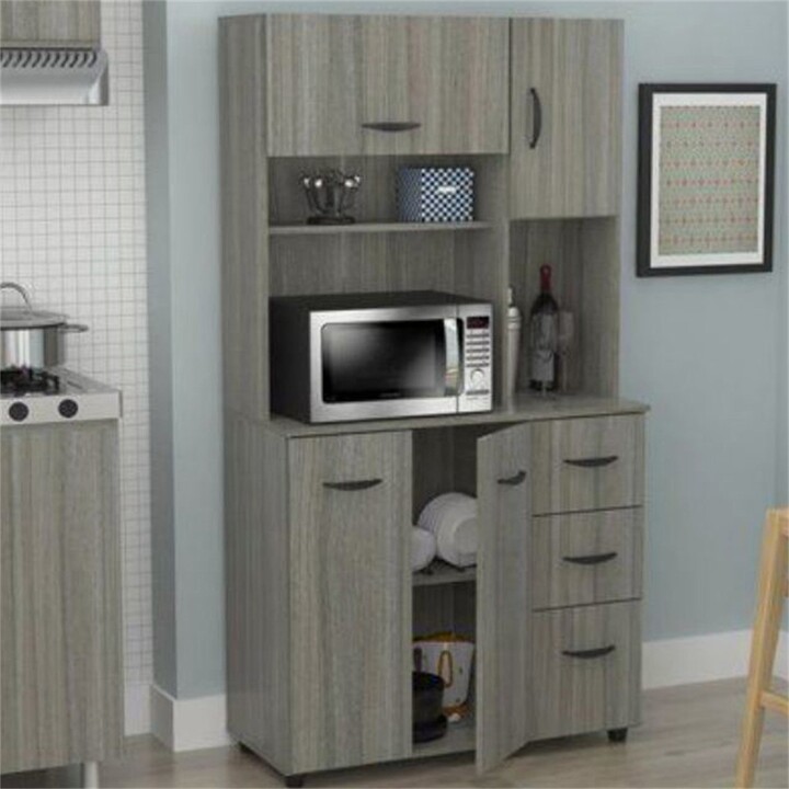 BESTCOSTY Laminate Kitchen Microwave Storage Cabinet - ShopStyle