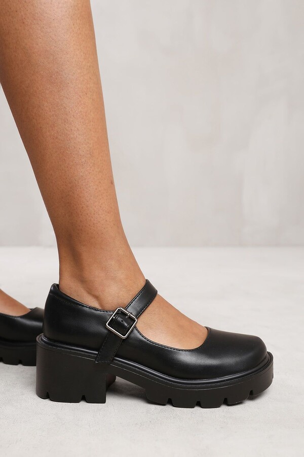 Where's That From 'Shiloh' Chunky Platform Block Heel Retro Shoes ...