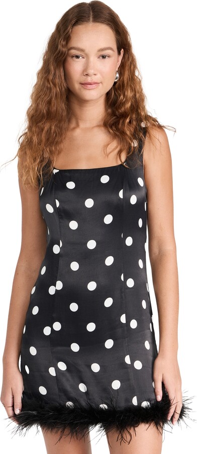 KITRI Edina Black Polka Dot Mini Dress - ShopStyle