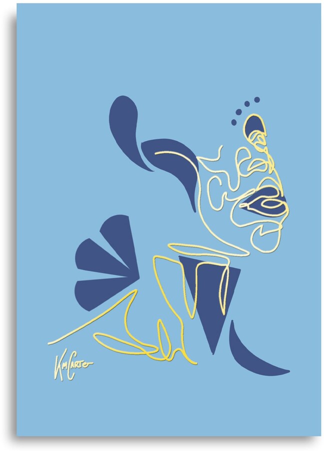 Kate Carter Art Kate Carter Eileen, Foil Line Drawing Postcard - ShopStyle