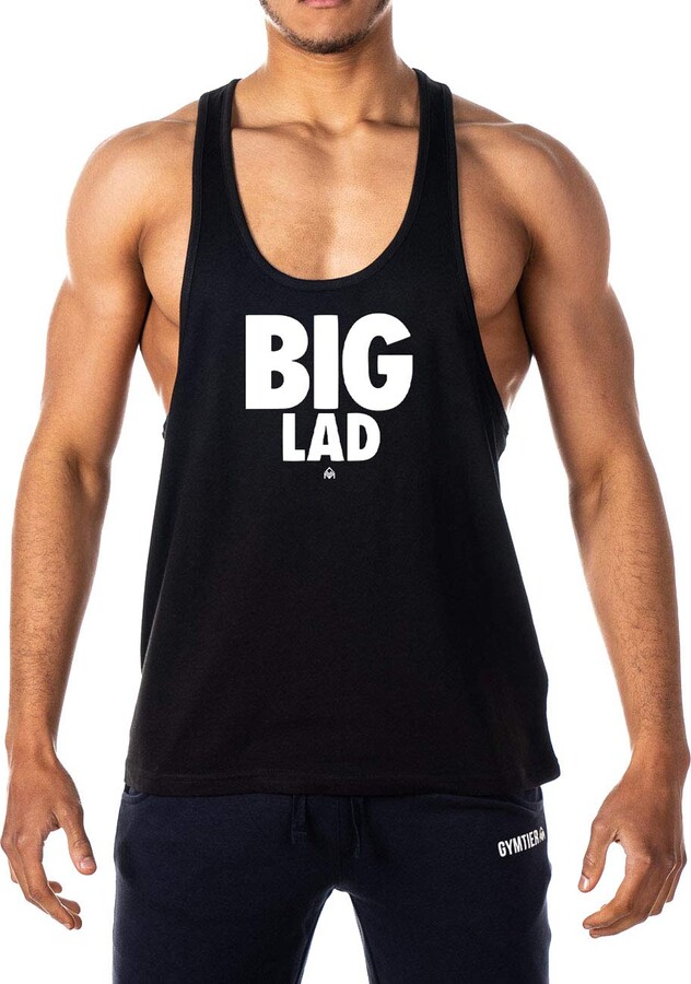 GYMTIER Mens - Big Lad - Stringer Bodybuilding Muscle Vest Tank Top Gym ...
