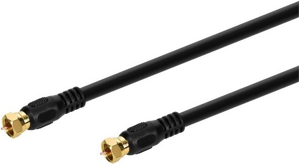 Monoprice Coaxial Cable - 1.5 Feet - Black | 18AWG, 75Ohm, RG6 Quad ...