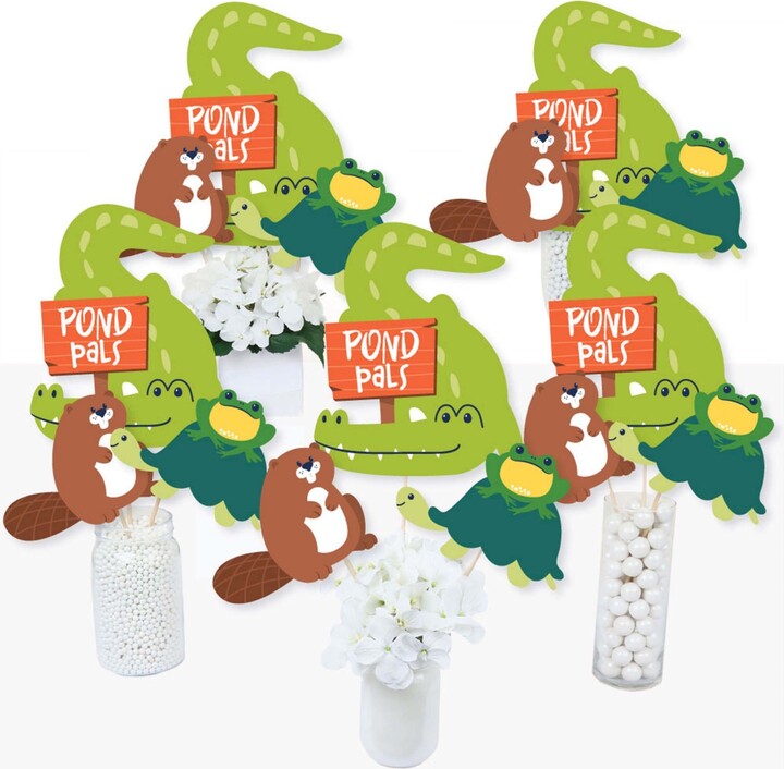 Big Dot Of Happiness Pond Pals - Birthday or Baby Shower Centerpiece ...