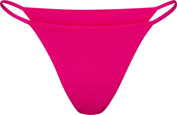 Cotton Jersey String Bikini | Raspberry - ShopStyle Panties